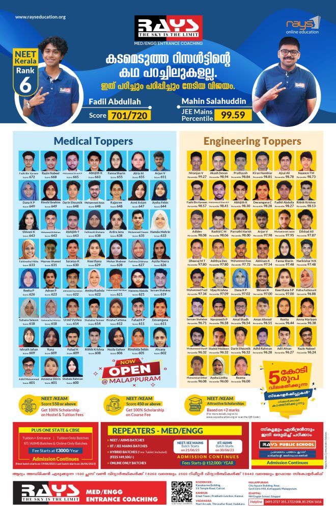 NEET & JEE Toppers - Rays